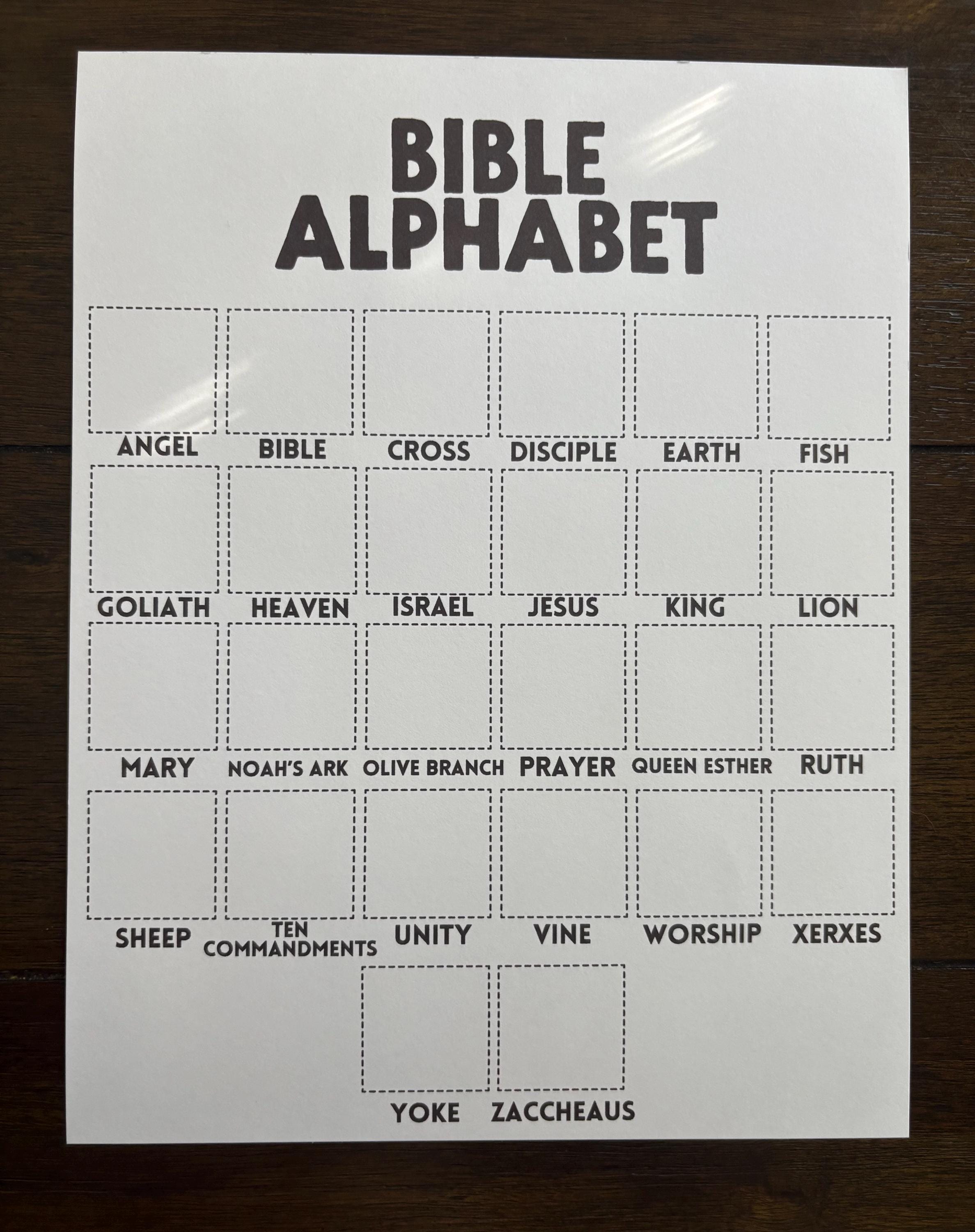 Bible Alphabet Busy Binder Pages | Bible Busy Book Printable ...