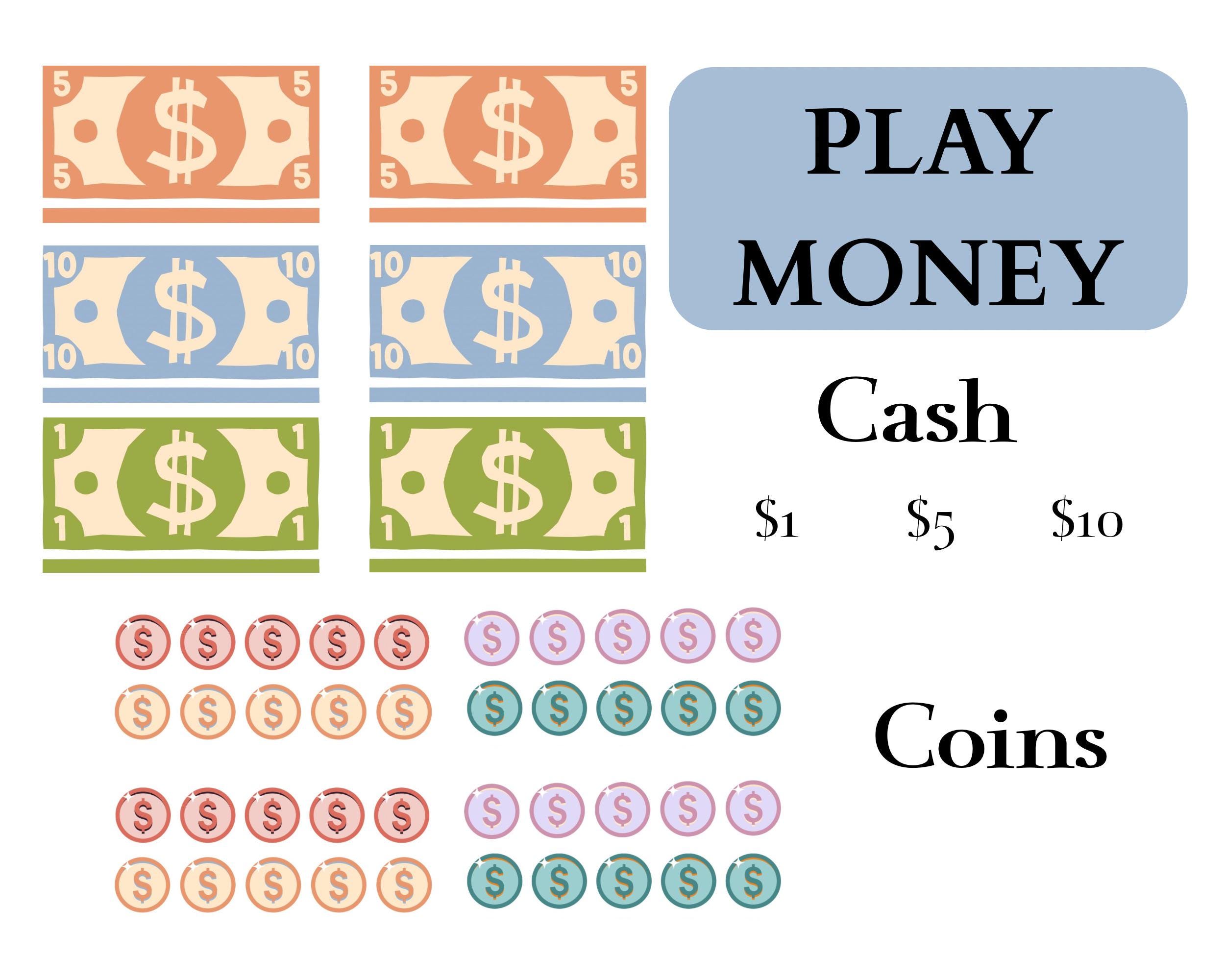 Printable Pretend Play Cash Register Set: Kids' Money, Coupons, Coins ...