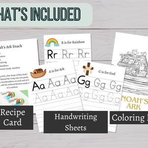 Noahs Ark Bible Unit Homeschool Christian Bible Lesson Kids Bible Study ...