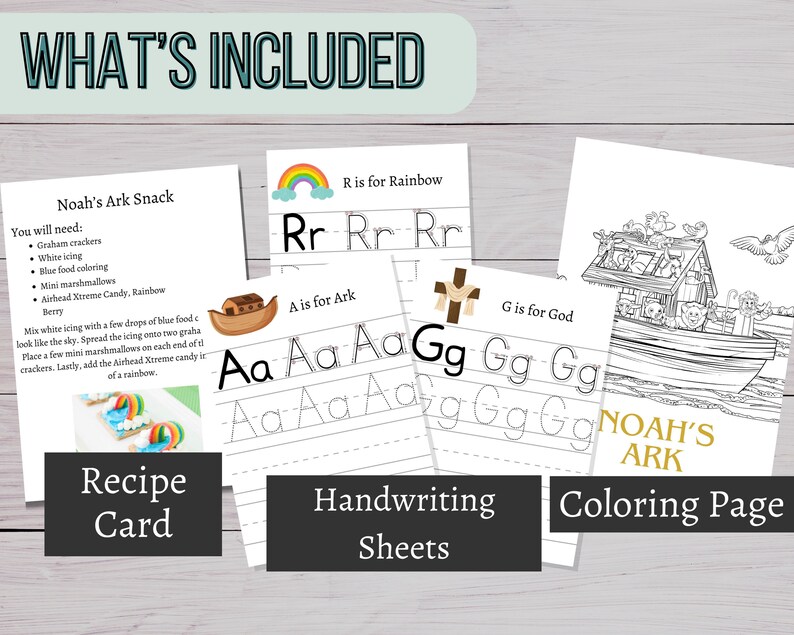 Noahs Ark Bible Unit Homeschool Christian Bible Lesson Kids Bible Study ...