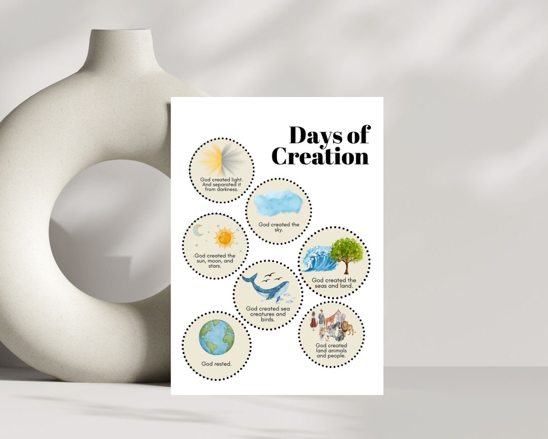 7 Days of Creation | Bible Busy Book Printable | Genesis Bible Study ...