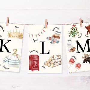 Winter Alphabet Cards: Printable Christmas ABC for Nature Study ...