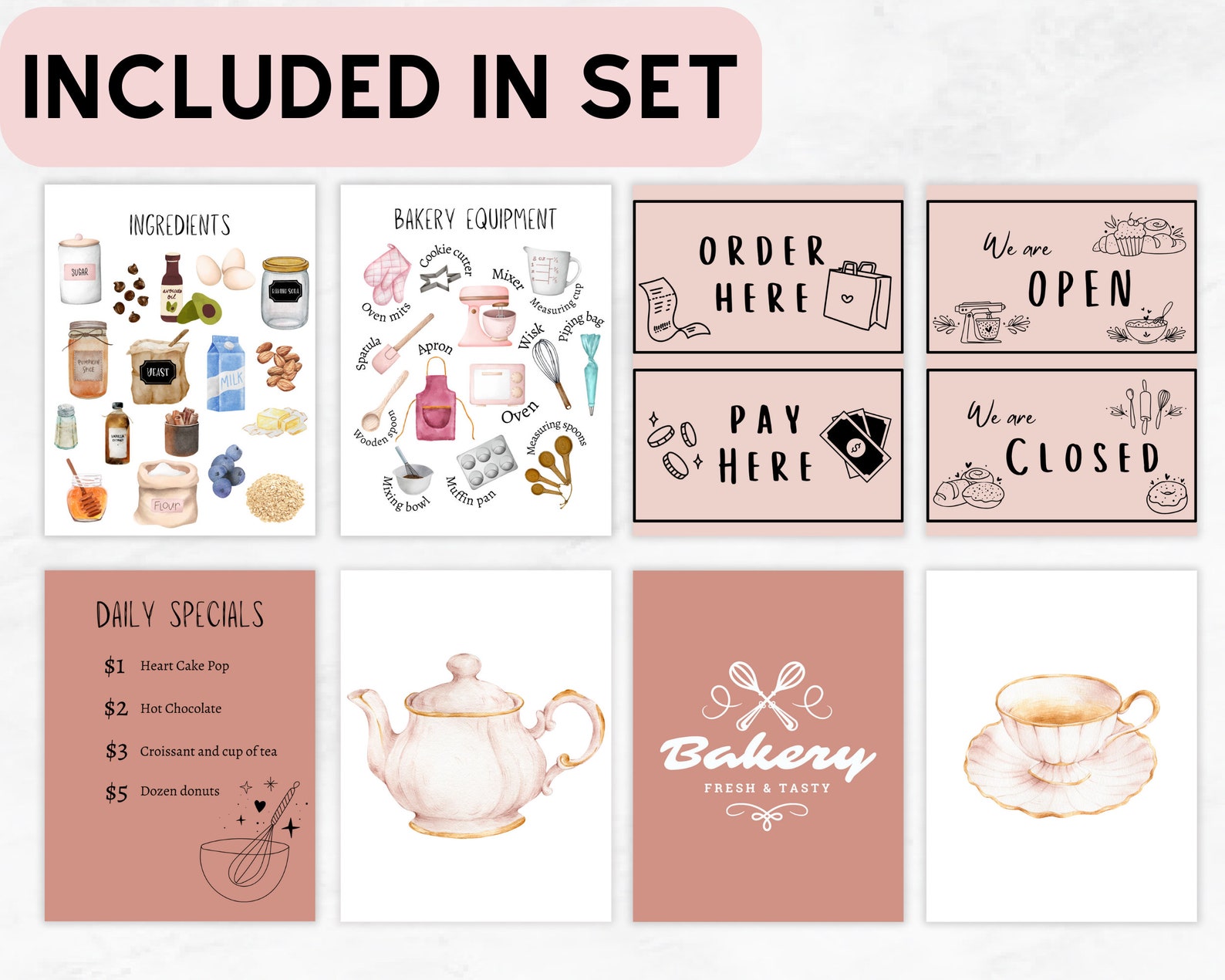 Kids Bakery Dramatic Play Printables Valentines Day Treats Edition ...