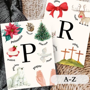 Winter Alphabet Cards: Printable Christmas ABC for Nature Study ...