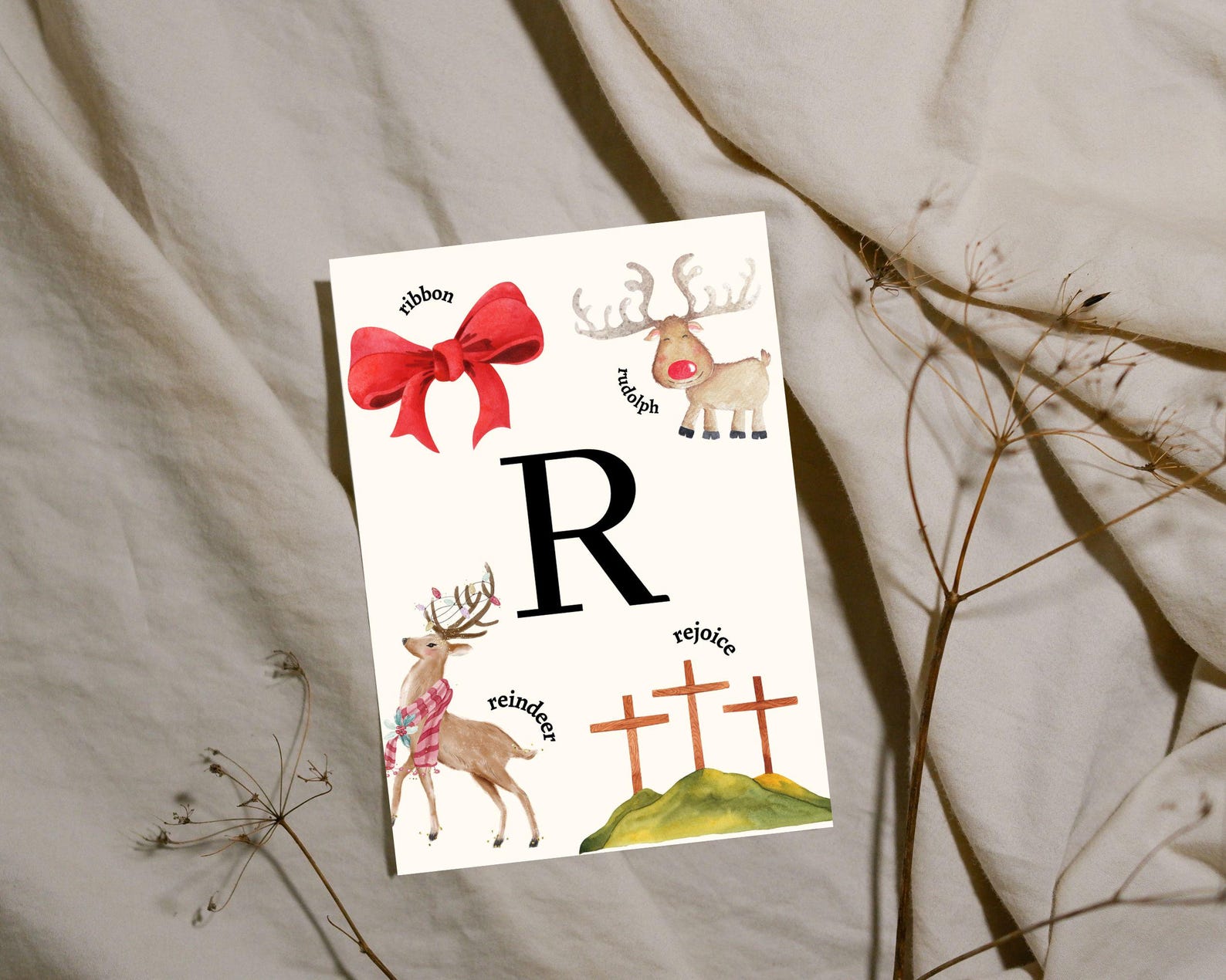 Winter Alphabet Cards: Printable Christmas ABC for Nature Study ...