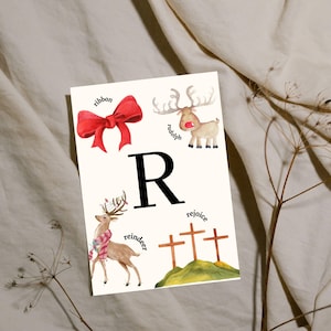 Winter Alphabet Cards: Printable Christmas ABC for Nature Study ...