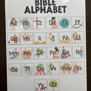 Bible Alphabet Busy Binder Pages | Bible Busy Book Printable ...