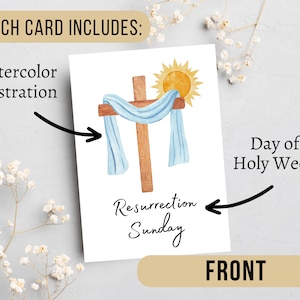 Holy Week Countdown Easter Story Cards | Christian Easter Basket Gift ...