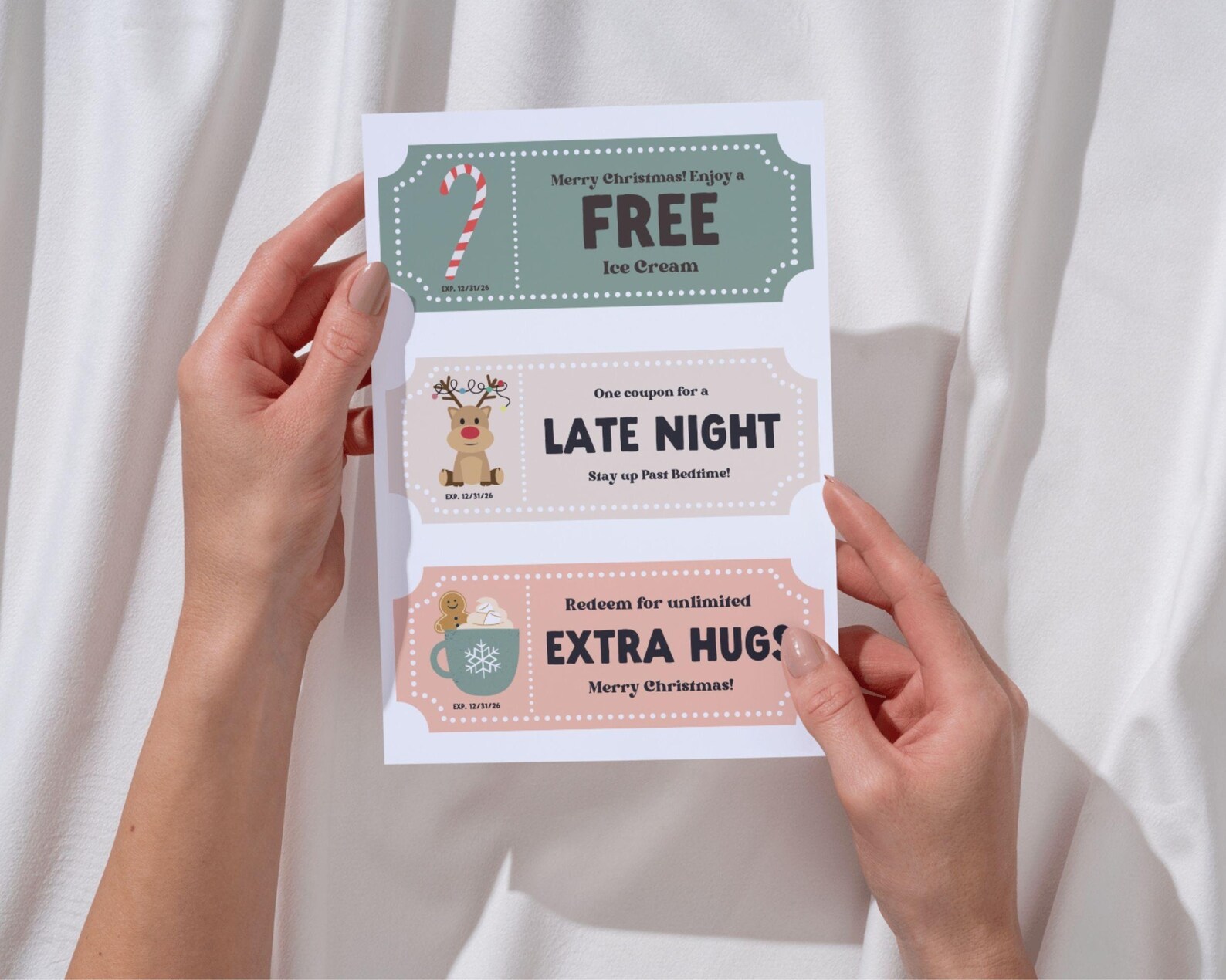 Personalized Christmas Coupon Book: Printable Holiday Reward Cards for ...