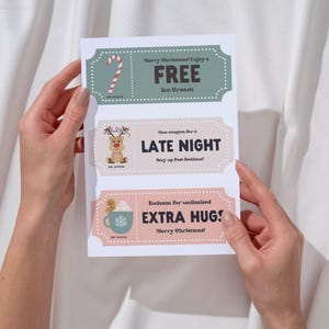 Personalized Christmas Coupon Book: Printable Holiday Reward Cards for ...