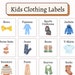 Kids Clothing Labels Printable | Montessori Visual Pictures for Kids ...