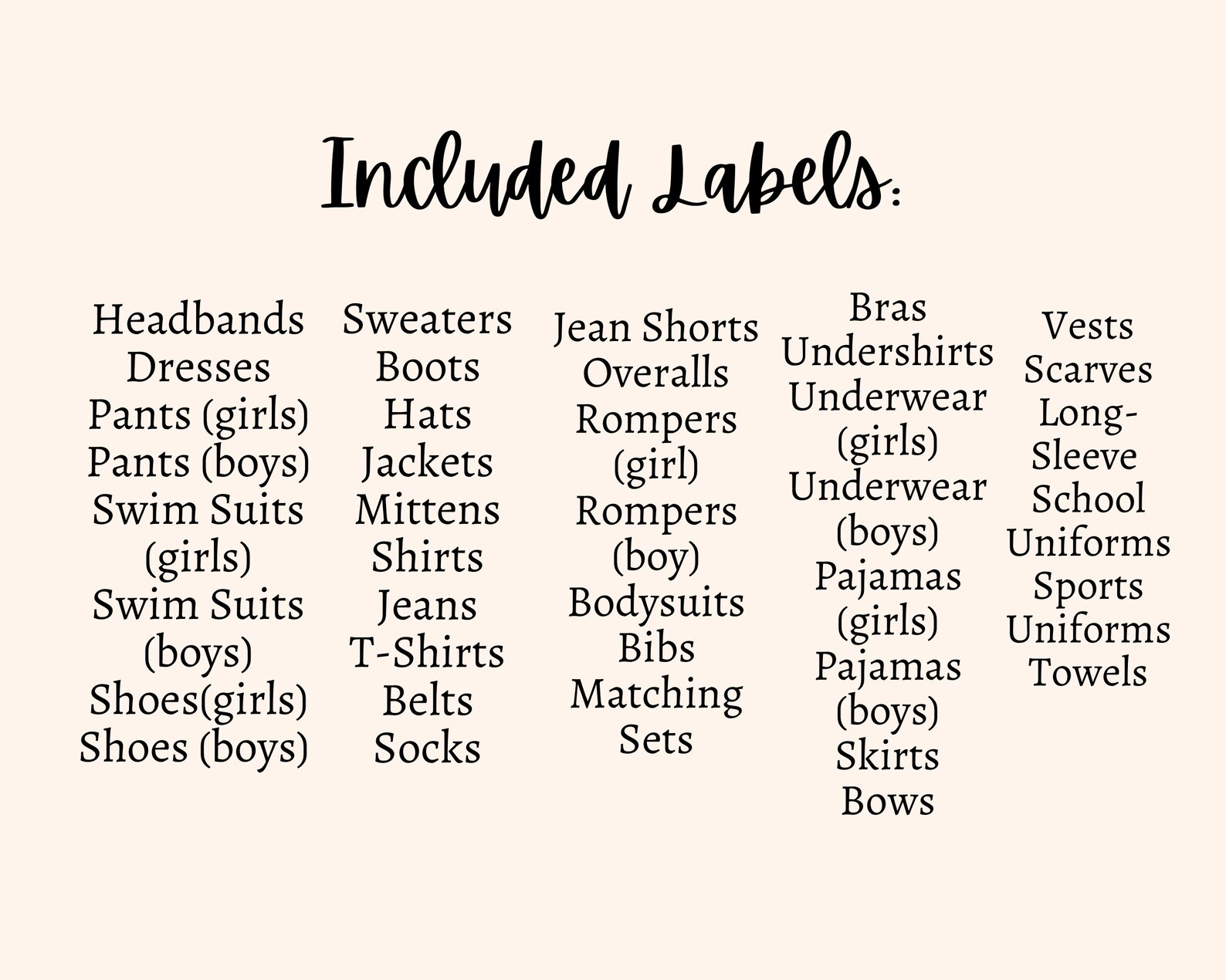 Kids Clothing Labels Printable | Montessori Visual Pictures for Kids ...