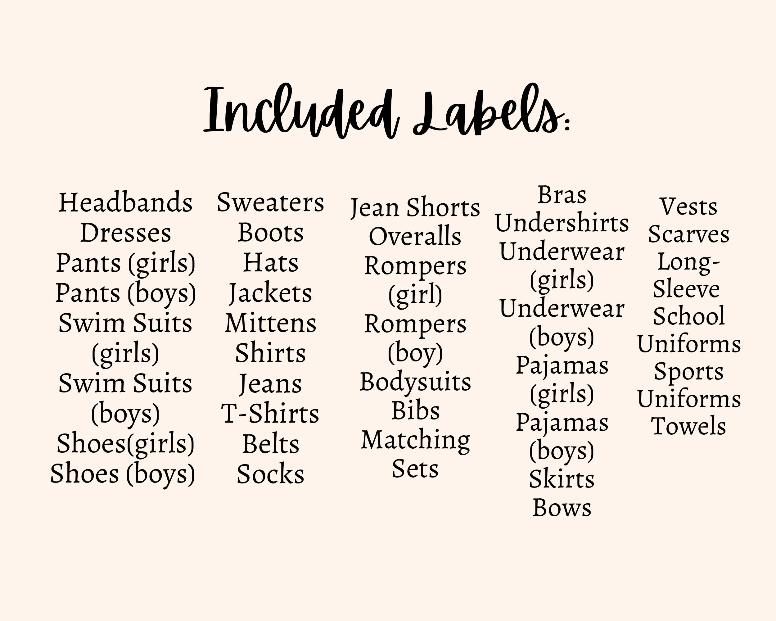 Kids Clothing Labels Printable | Montessori Visual Pictures for Kids ...