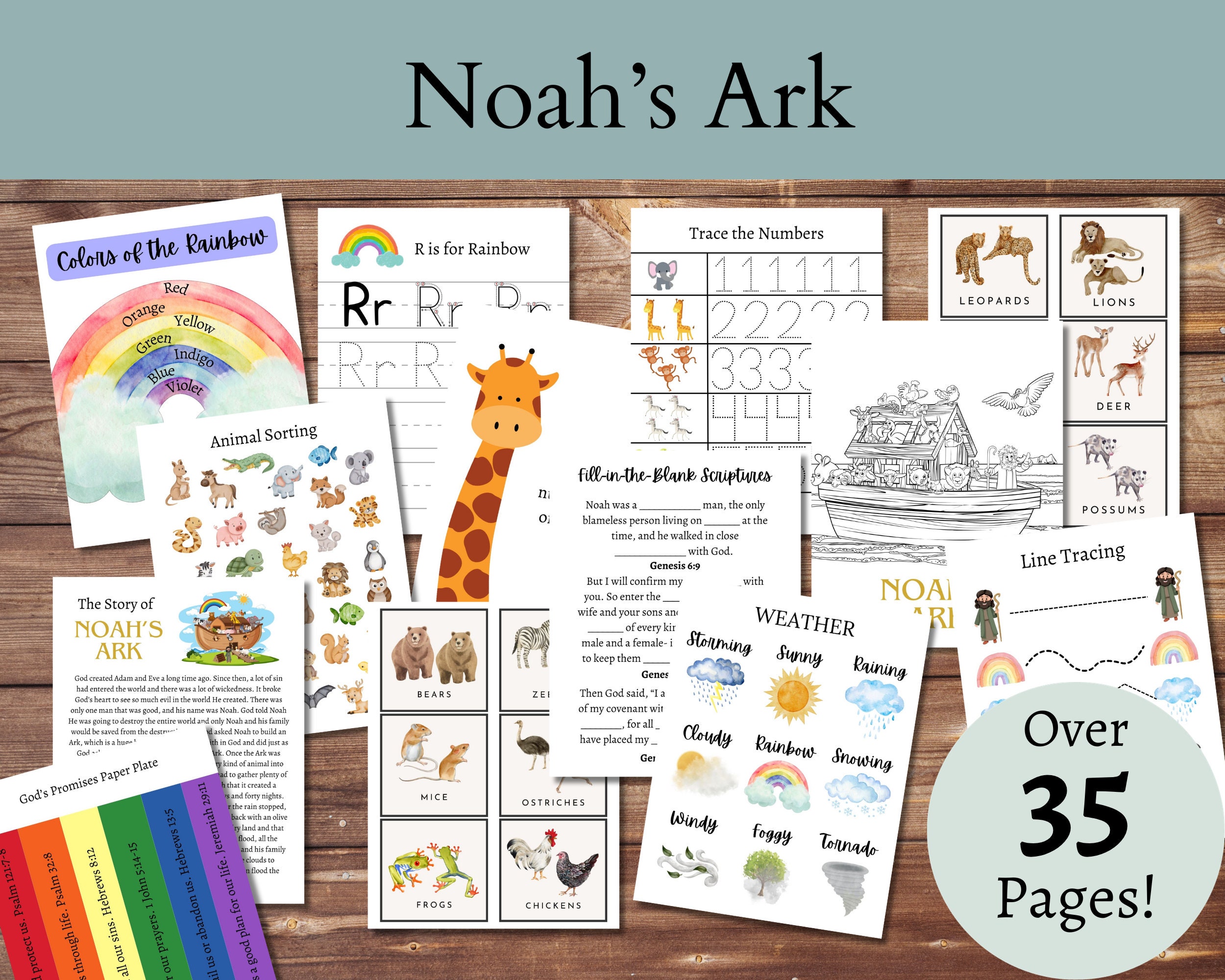 Noahs Ark Bible Unit Homeschool Christian Bible Lesson Kids Bible Study ...