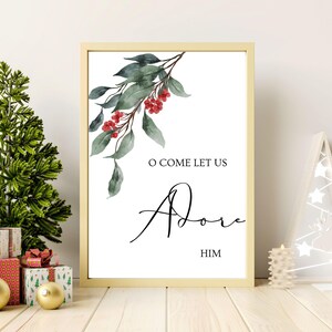 O Come Let Us Adore Him | Christian Christmas Wall Art Print ...