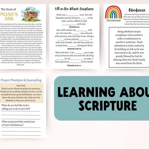 Noah’s Ark Bible Unit Homeschool | Christian Bible Lesson | Kids Bible ...