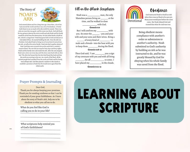 Noah's Ark Bible Unit | Homeschool Curriculum, Sunday School Printables ...