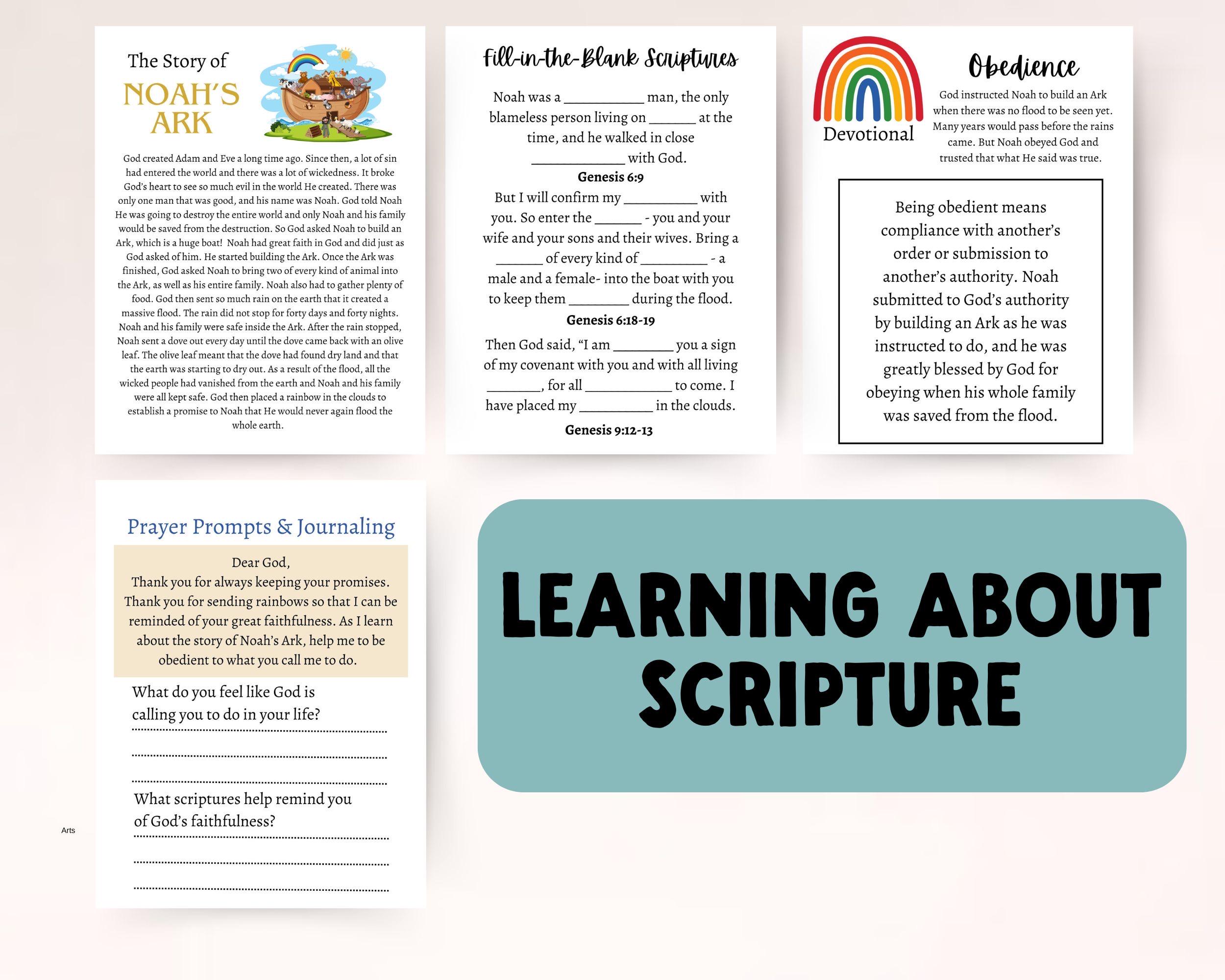 Noah's Ark Bible Unit | Homeschool Curriculum, Sunday School Printables ...