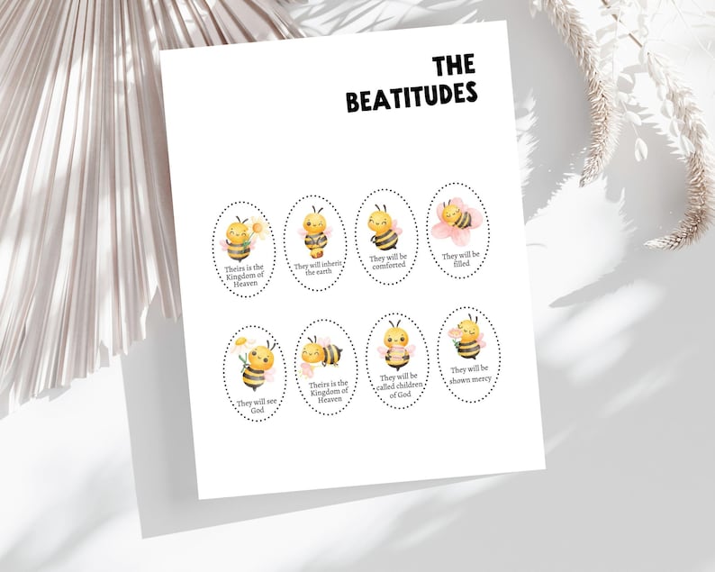 Beatitudes Bible Busy Book | Printable Sermon on the Mount Activity for ...