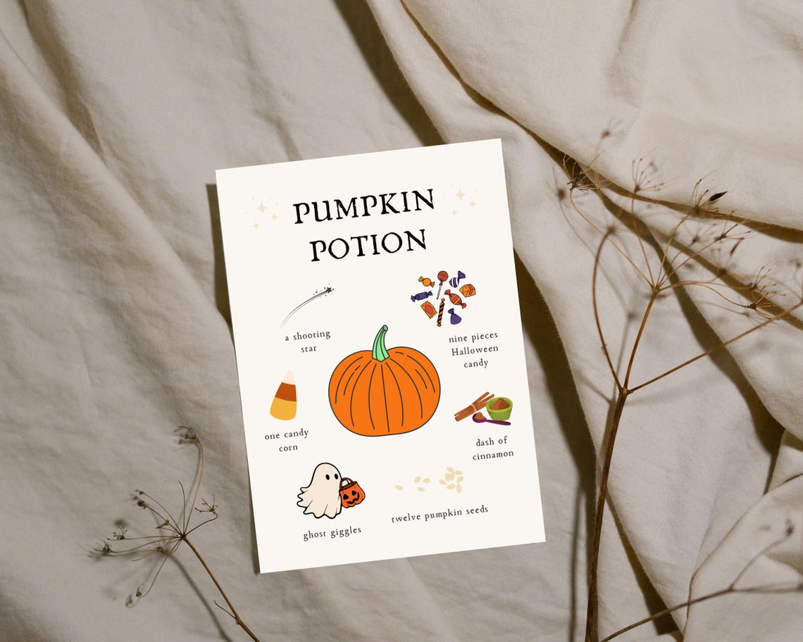 Halloween Witches Brew Potion Recipe Cards | Enchanted Halloween ...