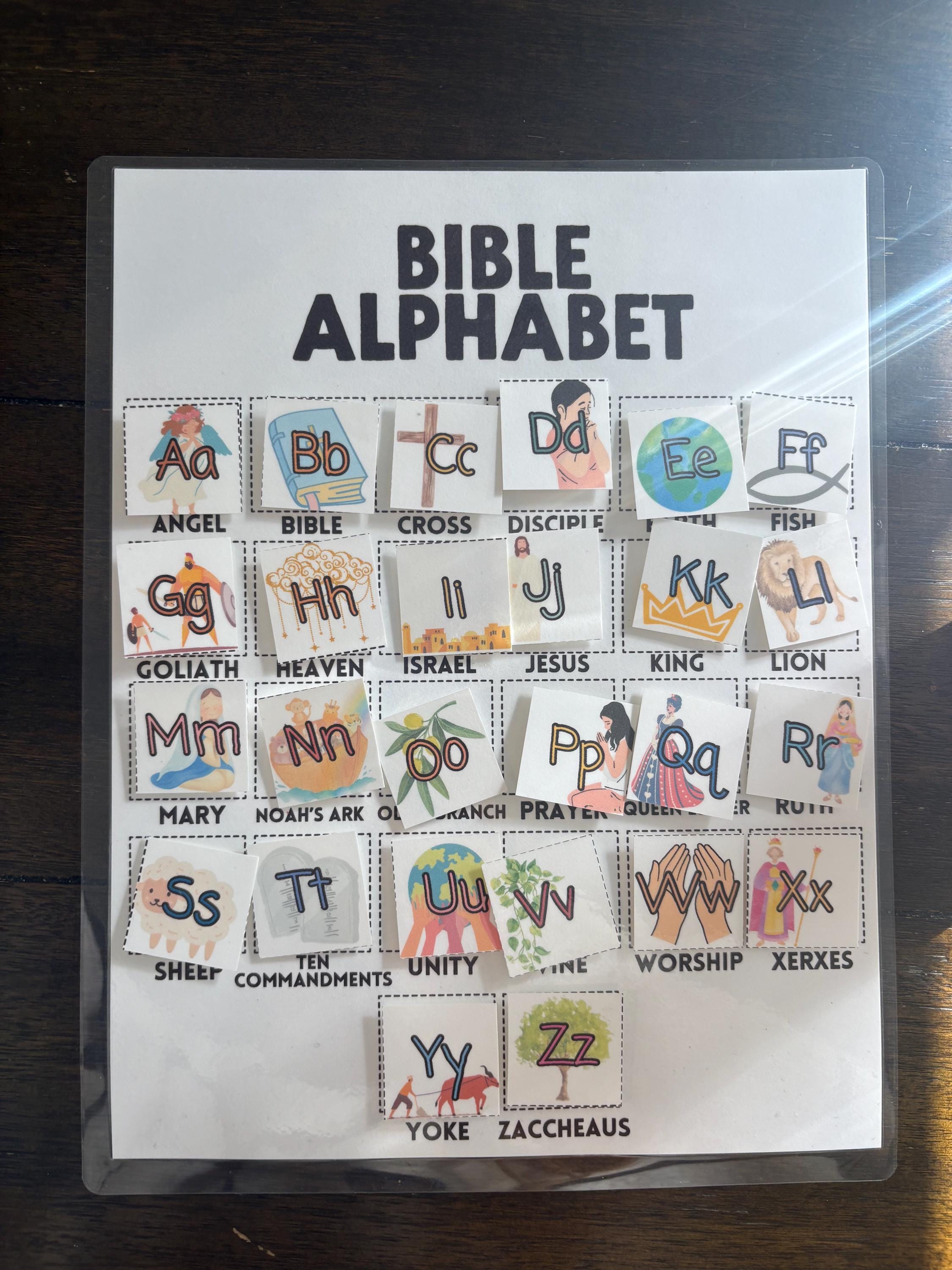 Bible Alphabet Busy Binder Pages | Bible Busy Book Printable ...