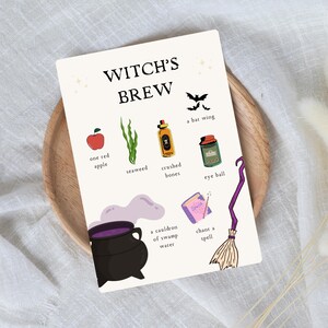 Halloween Witches Brew Potion Recipe Cards | Enchanted Halloween ...