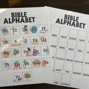 Bible Alphabet Busy Binder Pages | Bible Busy Book Printable ...