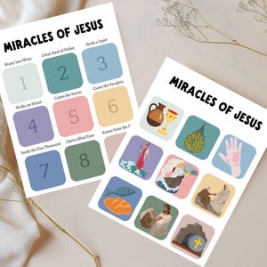 Miracles of Jesus | Bible Busy Book | Printable Worksheet for Kids ...
