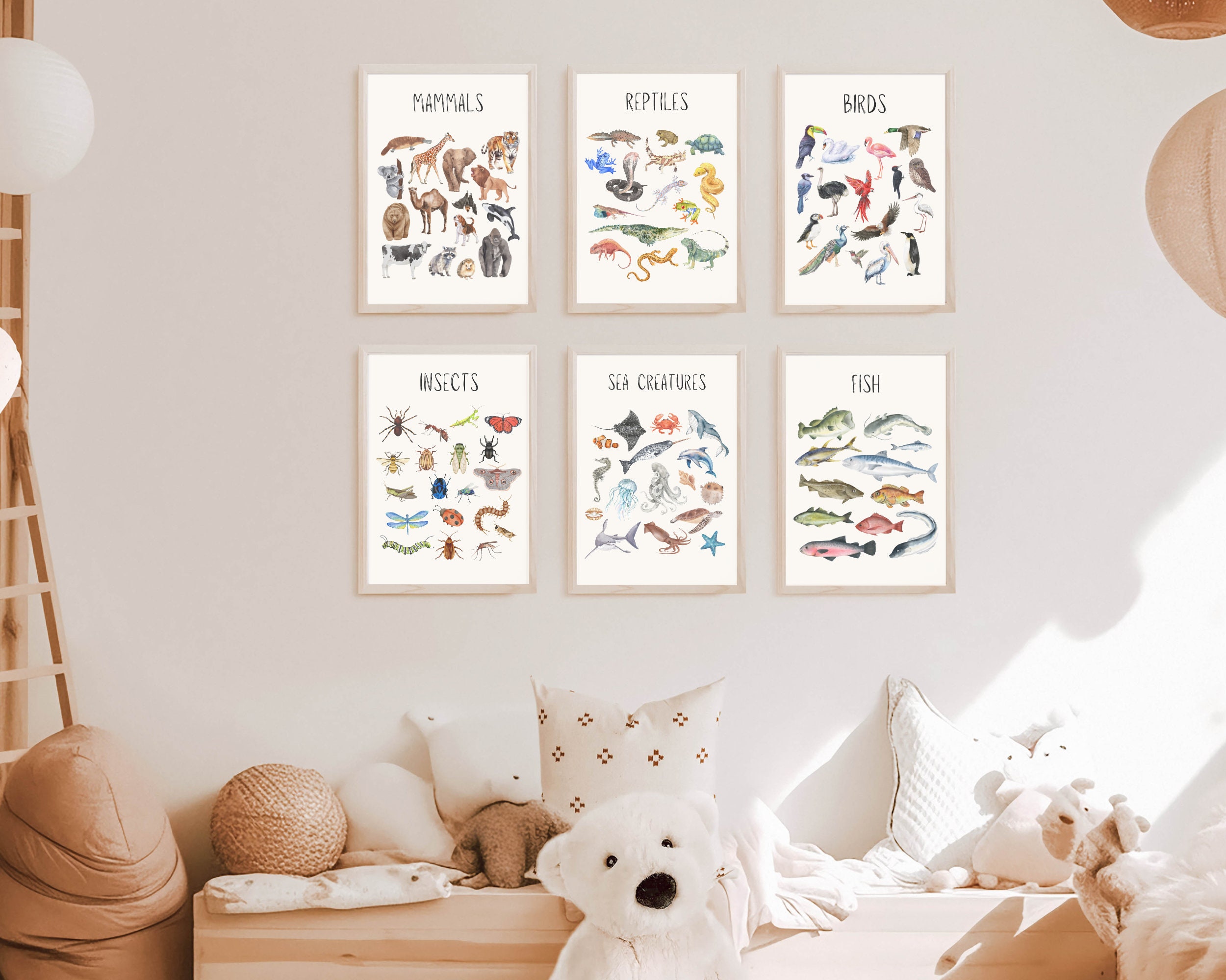Animal Classifications Prints Set of 6 Homeschool Printable Animal ...