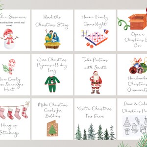 Christmas Advent Bucket List Printable Advent Activity Cards for Kids ...
