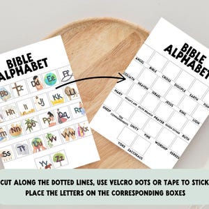 Bible Alphabet Busy Binder Pages | Bible Busy Book Printable ...