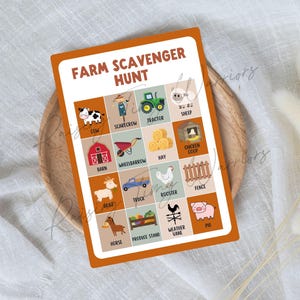 Farm Field Trip Printable Game | Farm Scavenger Hunt for Kids ...