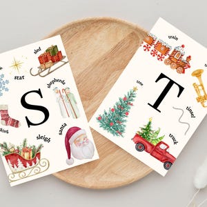Winter Alphabet Cards: Printable Christmas ABC for Nature Study ...