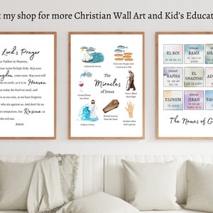I Am Statements of Jesus Christian Wall Art Print Kids Bible Verse Wall ...