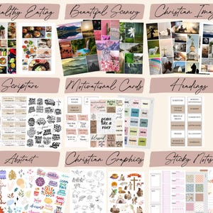 Printable Christian Vision & Prayer Board Kit 800+ Elements, Faith ...