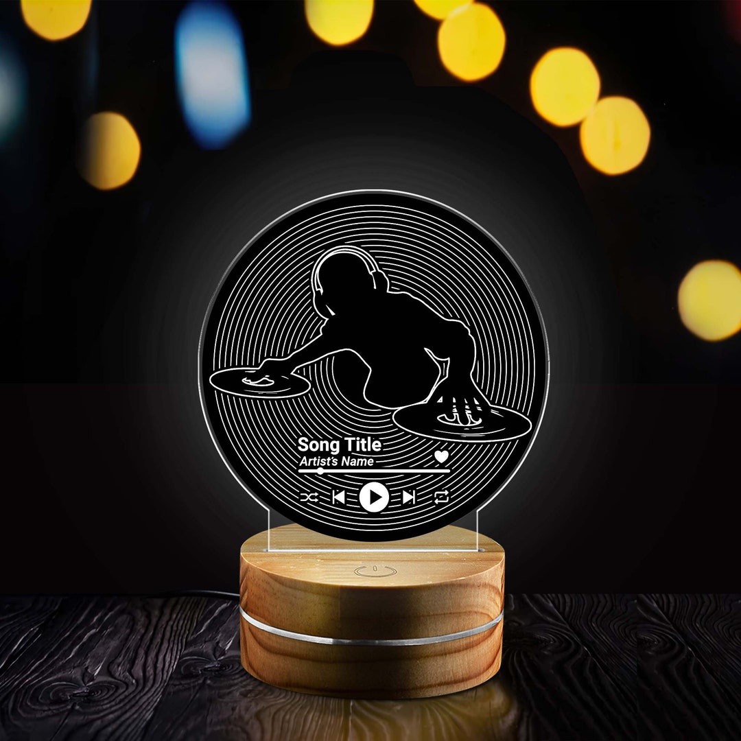 Custom Name DJ Player Night Light DJ Led Sign Personalized - Etsy