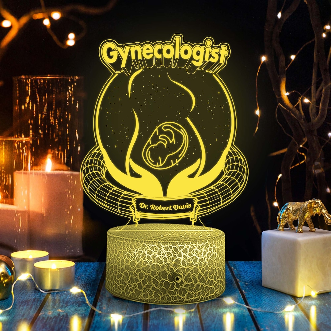 Custom Name Gynecologist Pregnancy 3D Night Lights Womb Art - Etsy