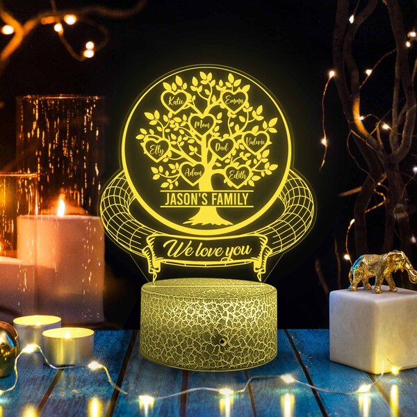 Lighted Family Tree - Etsy