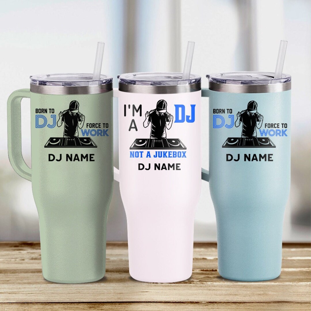 Personalized DJ Tumbler With Handle Custom Christmas Gifts - Etsy