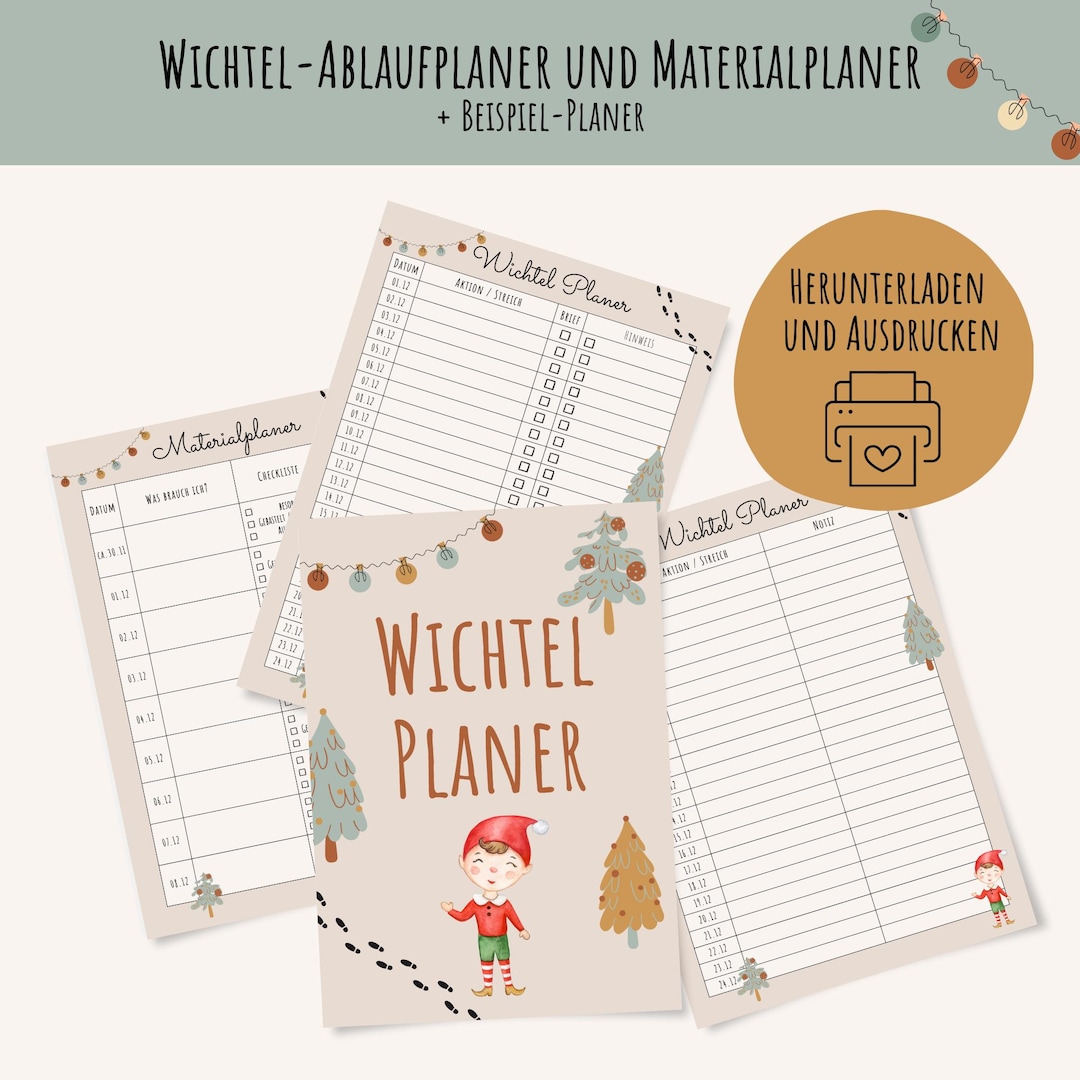 Secret Santa Planner to Print Out | PDF | Material Planner | 24 Secret ...
