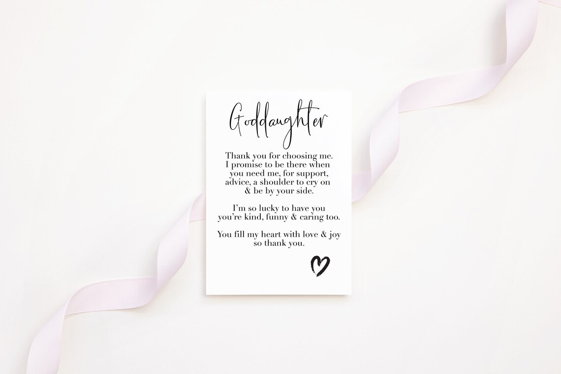Goddaughter Poem Gift Digital Download Print, Christening Keepsake Gift ...