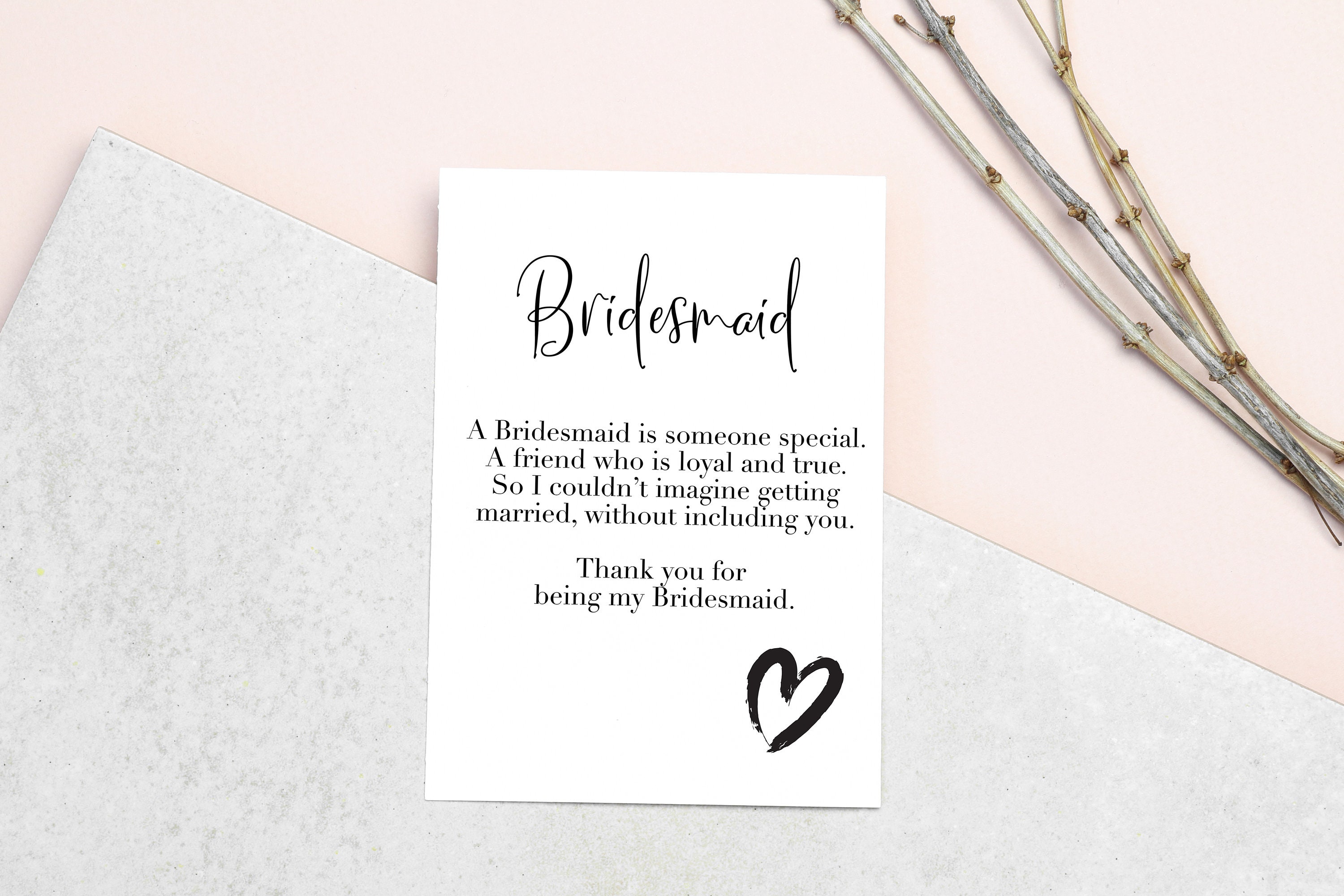Bridesmaid Thank You Poem Gift Bridesmaid Gift Bridesmaid - Etsy Australia