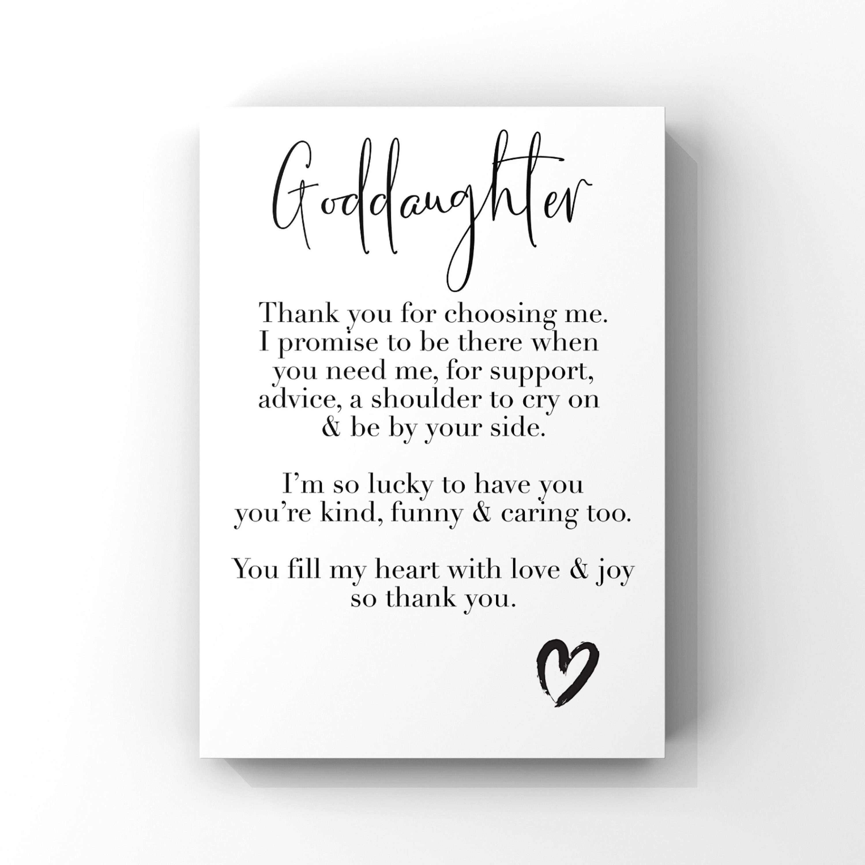 Goddaughter Poem Gift Digital Download Print, Christening Keepsake Gift ...