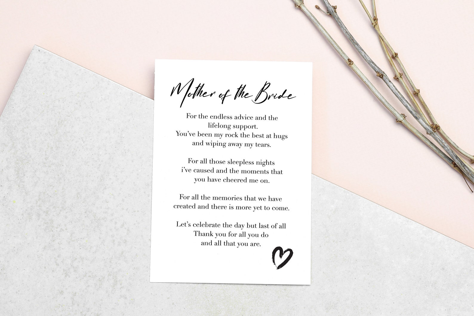 Mother of the Bride Poem Gift, Mother of the Bride Poem, Bride to Mum ...