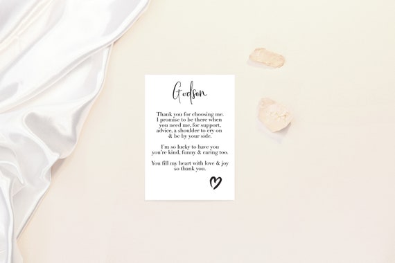 Godson Poem Gift Digital Download Print Godparent Gift to | Etsy