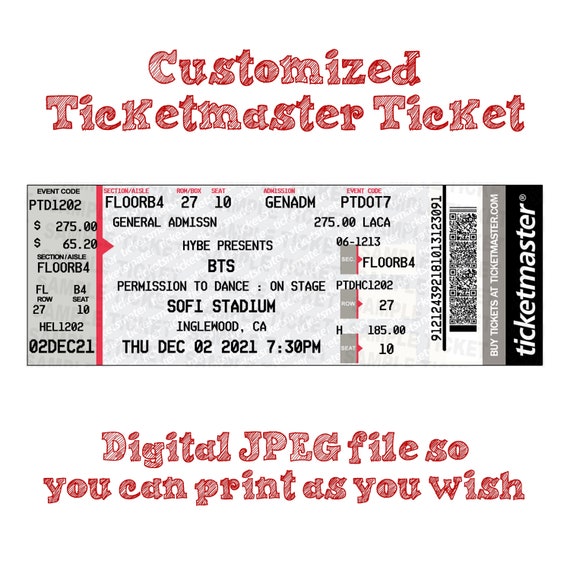 Boleto De Ticketmaster En Blanco