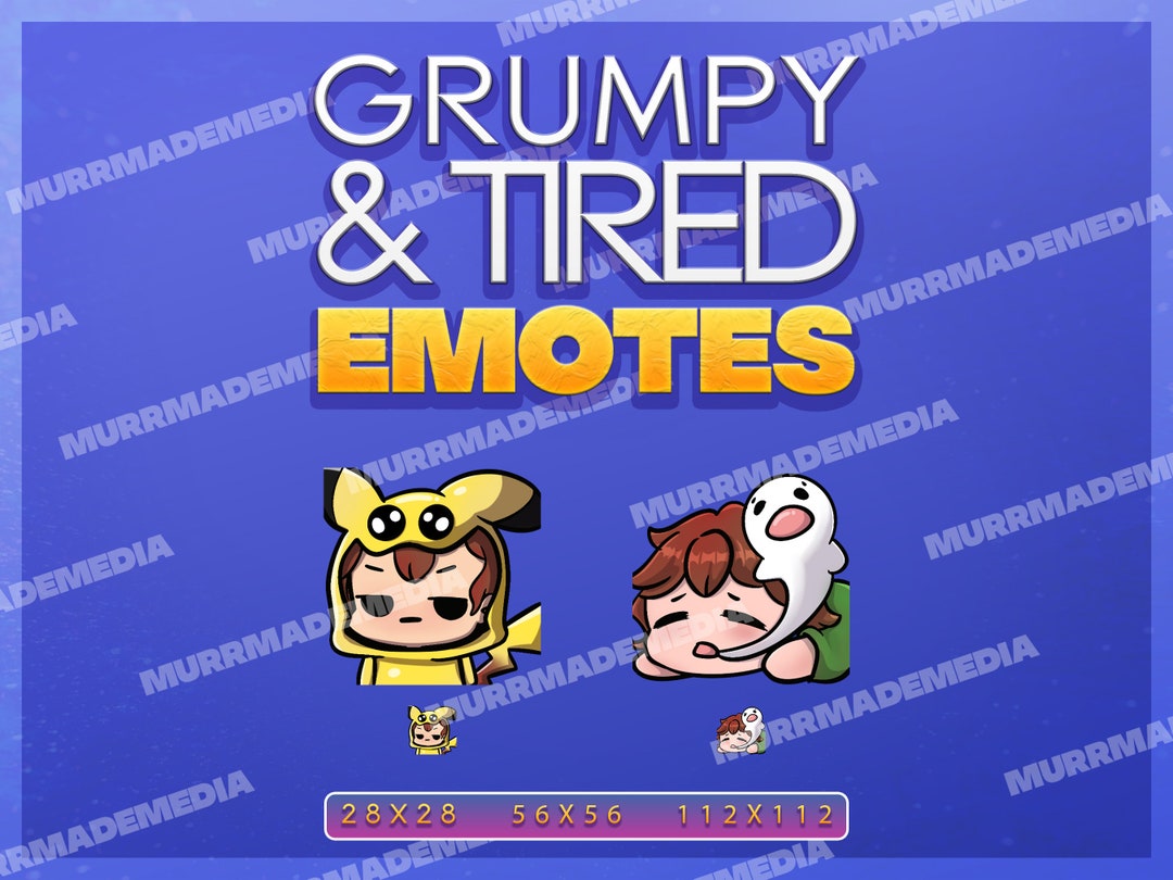Grumpy & Tired Emotes - Etsy