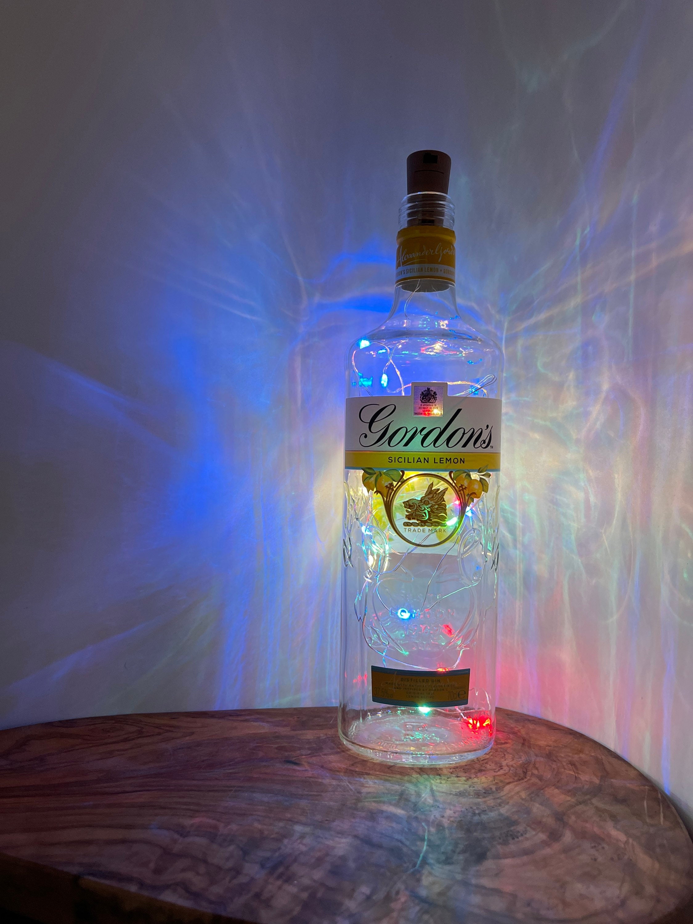 Gordons Sicilian Lemon Gin Light up Bottle / Light up Bottle / Night ...