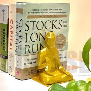 Gautama Buddha Bookend - Low Poly Style Buddha Bookends - Customizable ...