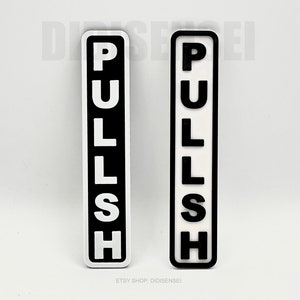 2 Pack Pullsh Funny Door Sign Pull / Push Prank 611 Options Custom ...